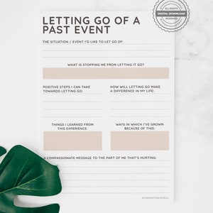 Letting Go Forgiveness Printable Interactive Worksheet Journal Inserts ...