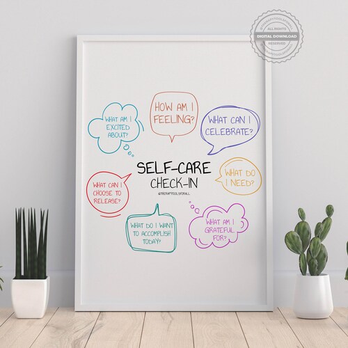 Self Care Digital Poster Self Love Mental Health Well Being - Etsy Self Care Digital Poster Self Love Mental Health Well Being - Etsy