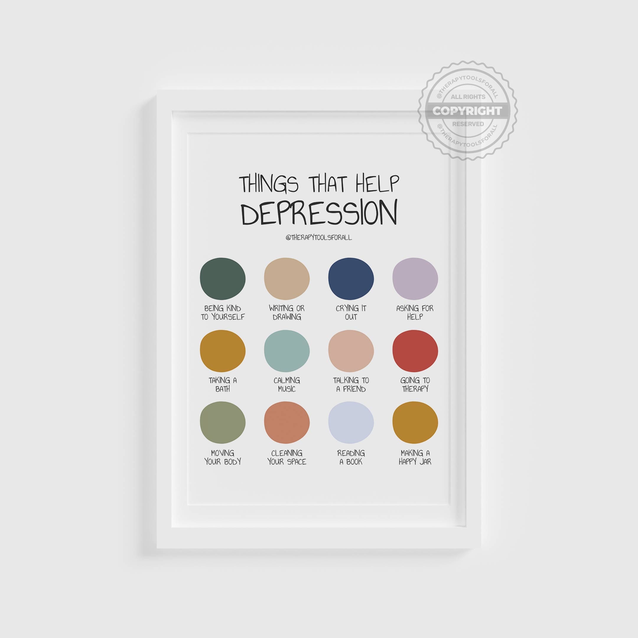 Depression Digital Print Therapy Counselor Psychologist | Etsy UK