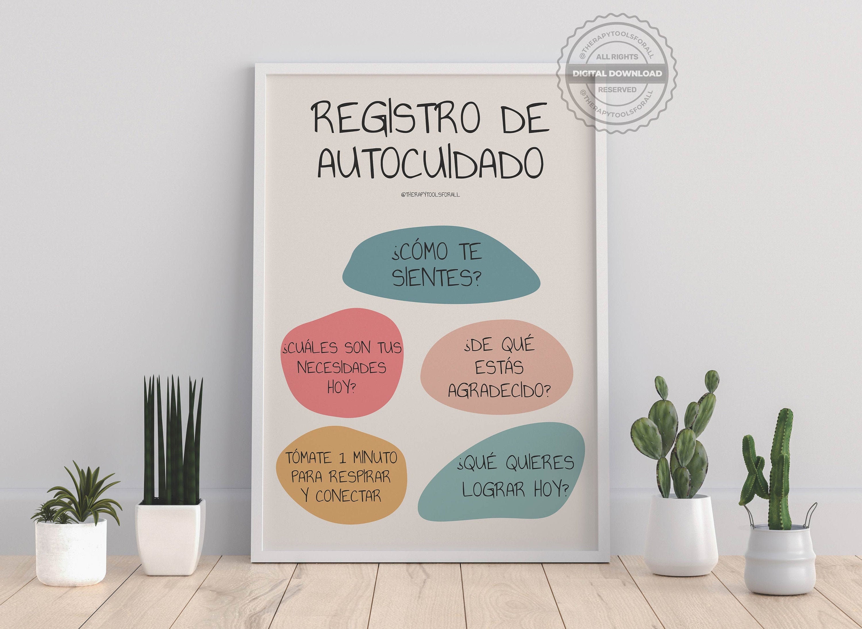 Spanish Autocuidado Self Care Digital Poster Mental Health - Etsy UK