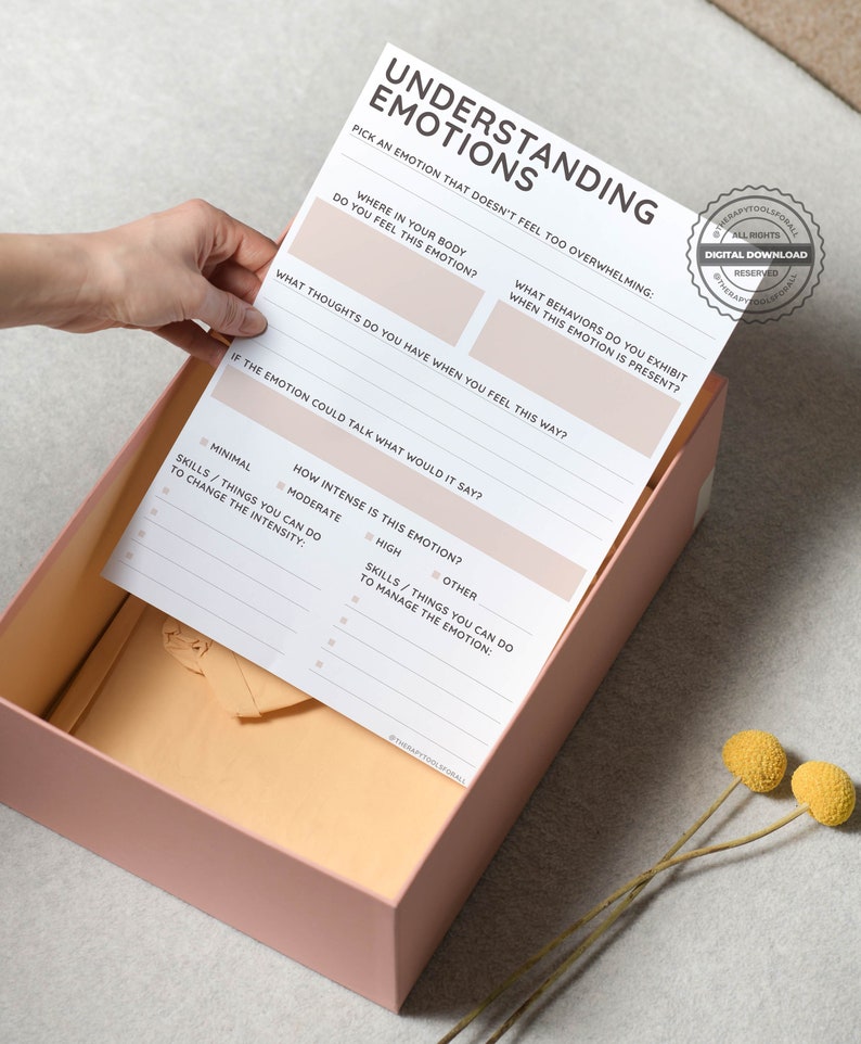 Understanding Emotions Printable Interactive Worksheet Journal - Etsy