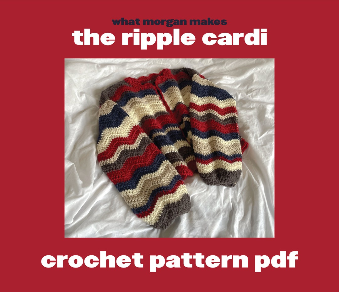 The Ripple Cardigan Crochet Pattern PDF - WMM - Etsy