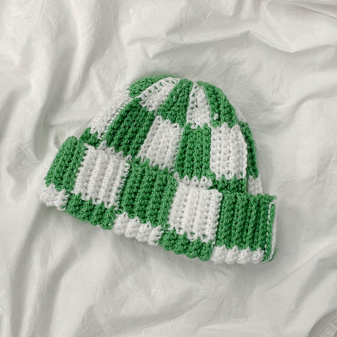 Crochet Hat Pattern Crochet Beanie the Checker Beanie | Etsy