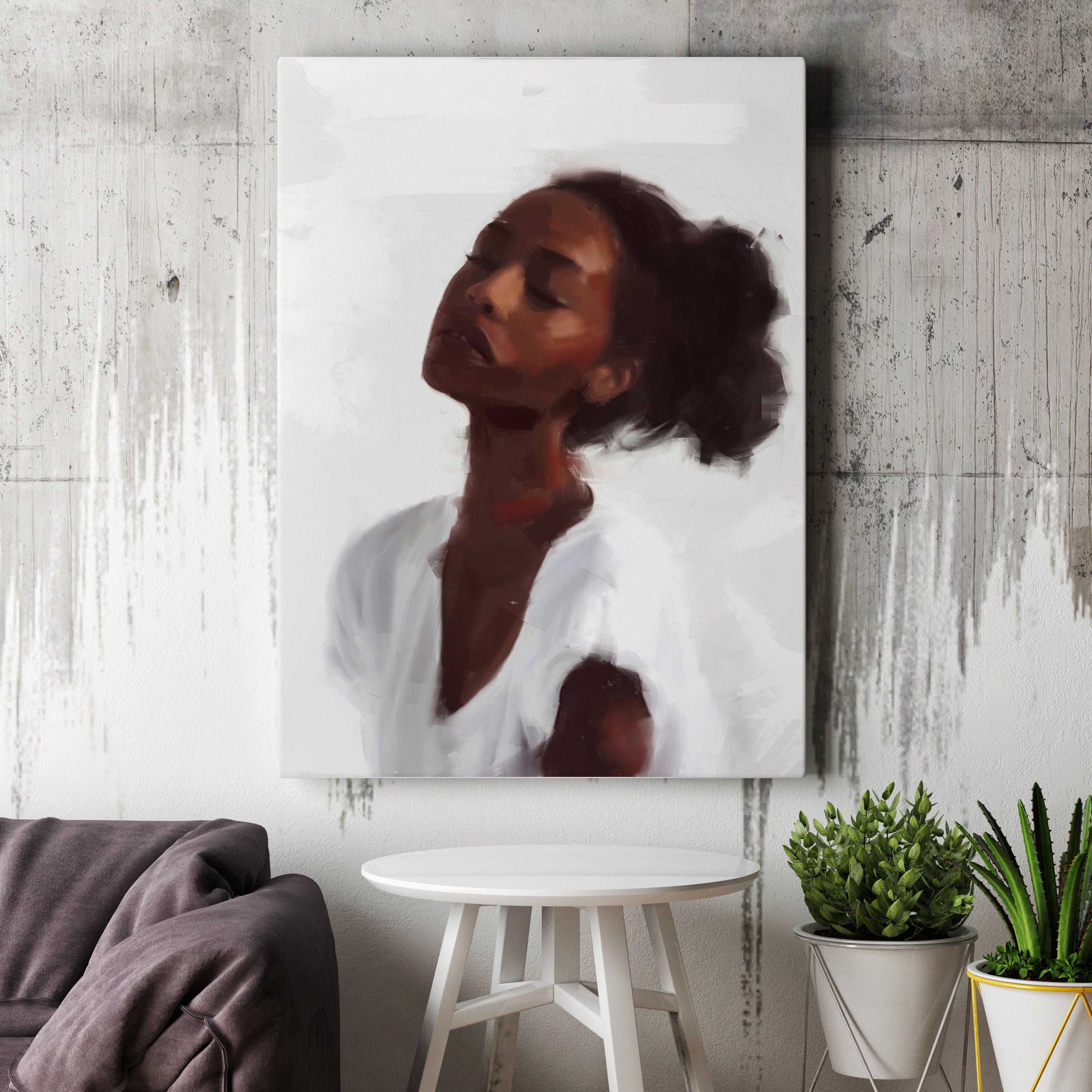 Black Woman Art African American Art Black Girl Art Print Etsy