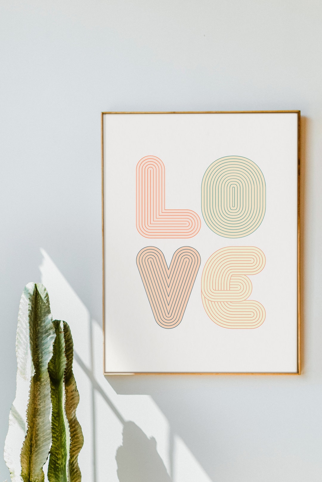 Retro Love Art Print, Wall Art, Love Art Print, Love Quote Print, Home ...