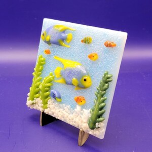 Fused Art Glass Tropical Fish Plaque - Etsy