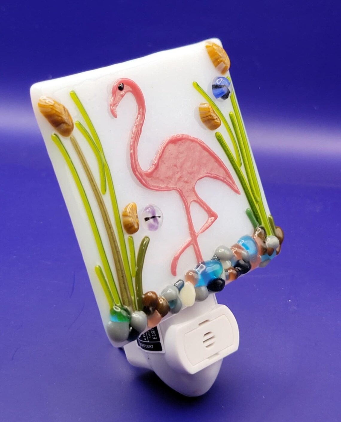 Fused Art Glass Flamingo Nightlight - Etsy