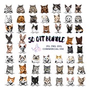 Cats PNG Bundle Cat Breed Clip Art Bundle With 26 Detailed Cat ...
