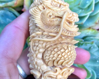 Carved Ivory Dragon - Etsy South Korea