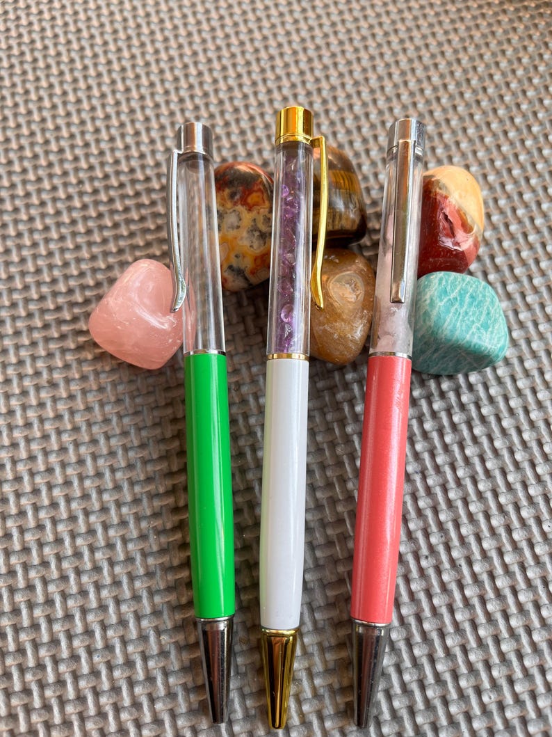 Amethyst Crystal Chip Pen: Stylish Stationery Gift - Etsy