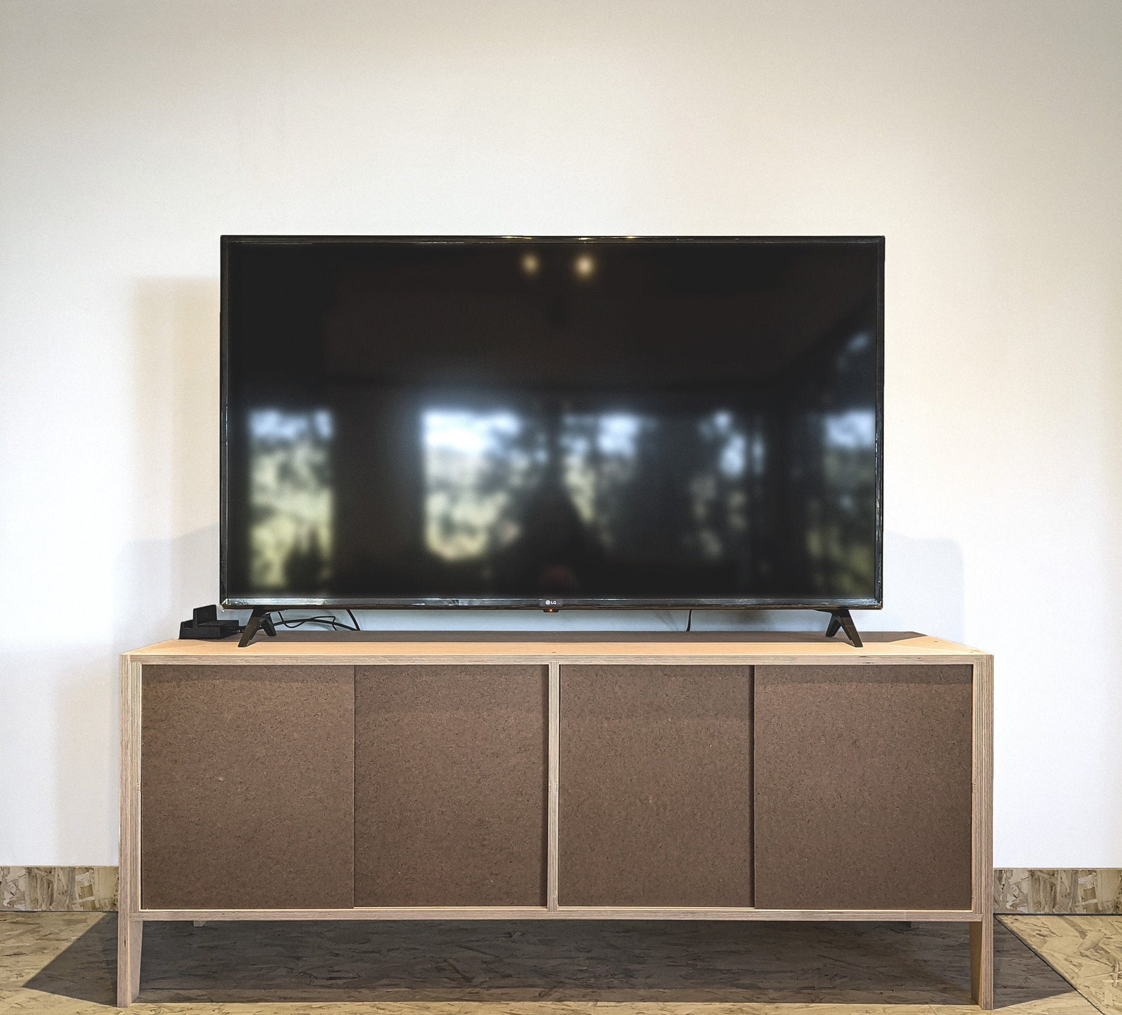 Plywood TV Console / Media Stand / TV Stand / Low Sideboard With ...