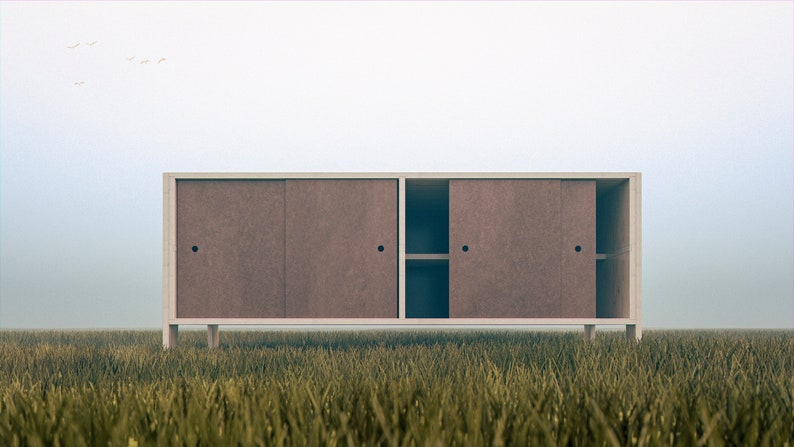 Plywood TV Console / Media Stand / TV Stand / Low Sideboard With ...