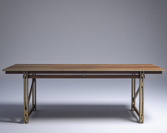Modern Plywood Dining Table / 6 People / Long Work Desk / Rietveld ...