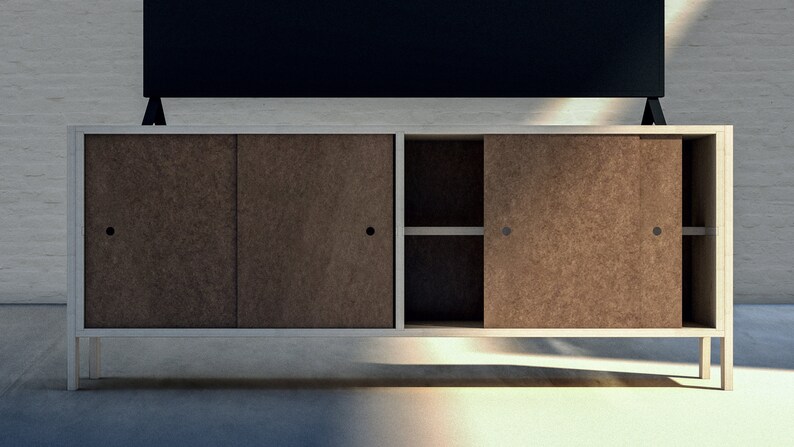 Plywood TV Console / Media Stand / TV Stand / Low Sideboard With ...