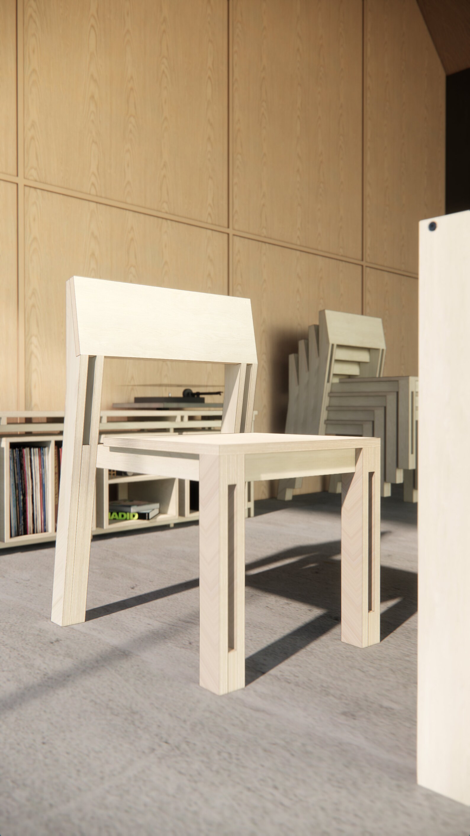 Baltic Birch Stacking Dining Chairs: Contemporary and Versatile Comfort ...