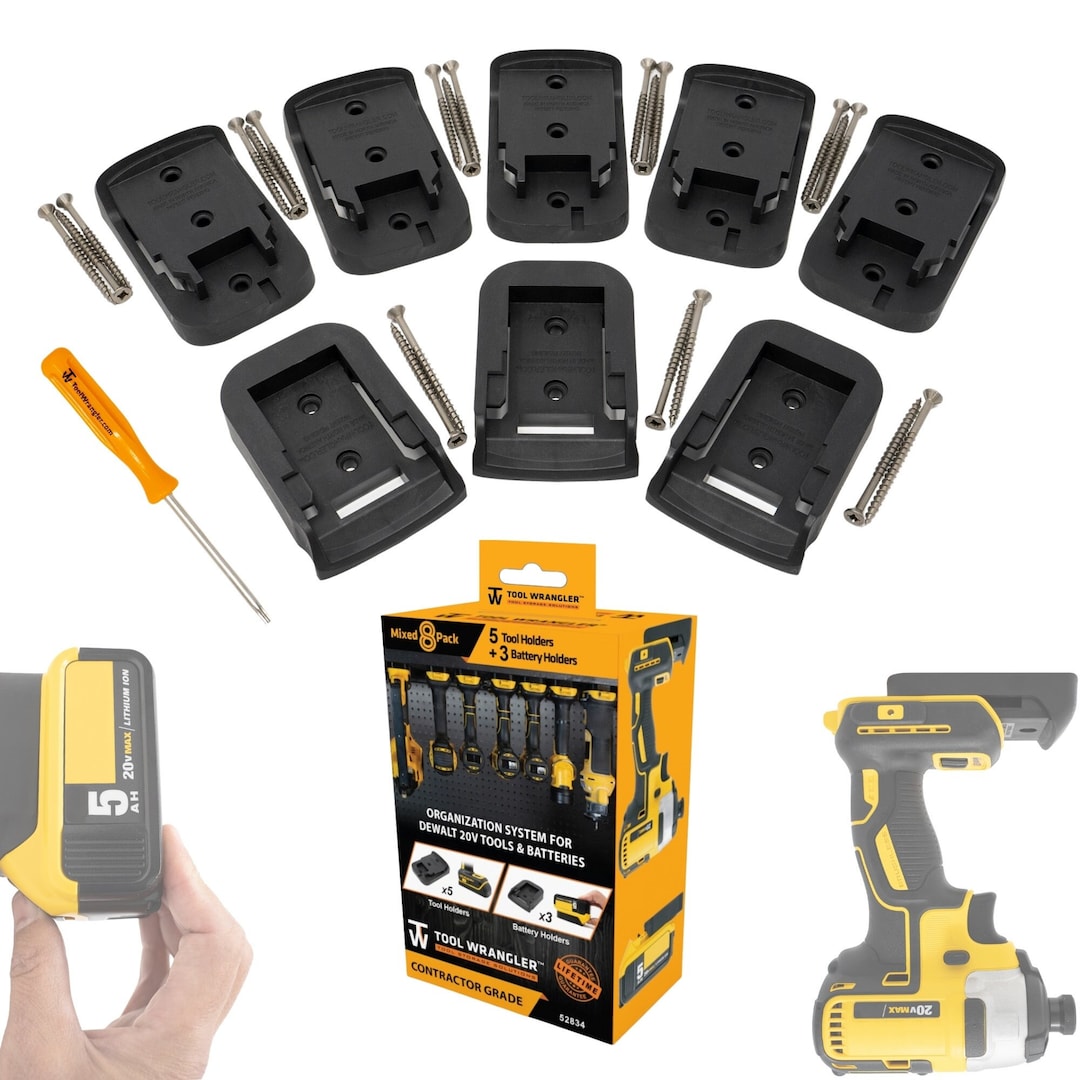 8-pack Mixed Dewalt 20V Tool & Battery Mounts by Tool Wrangler - Etsy ...