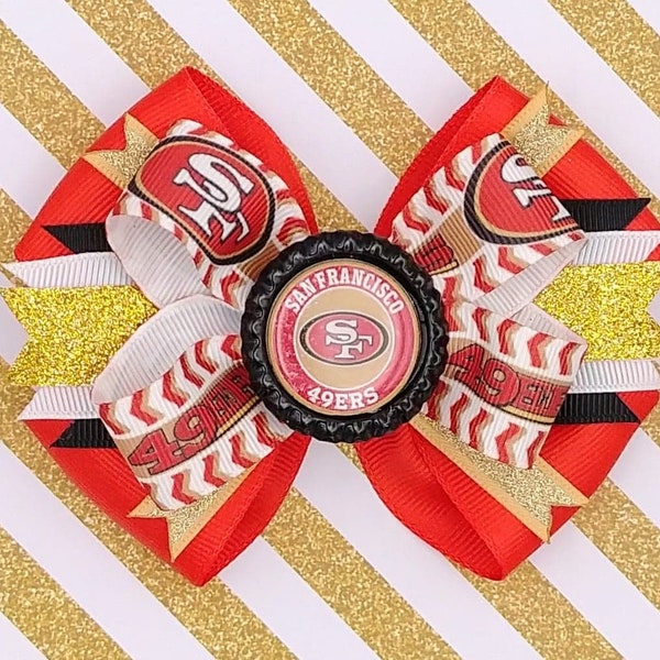 49ers Hair Bow - Etsy