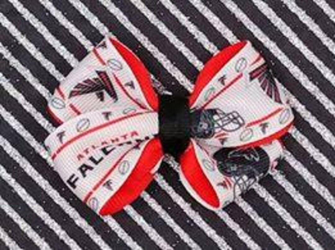 Atlanta Falcons Mini Hair Bow Atlanta Falcons Falcons Bow All Gas No ...
