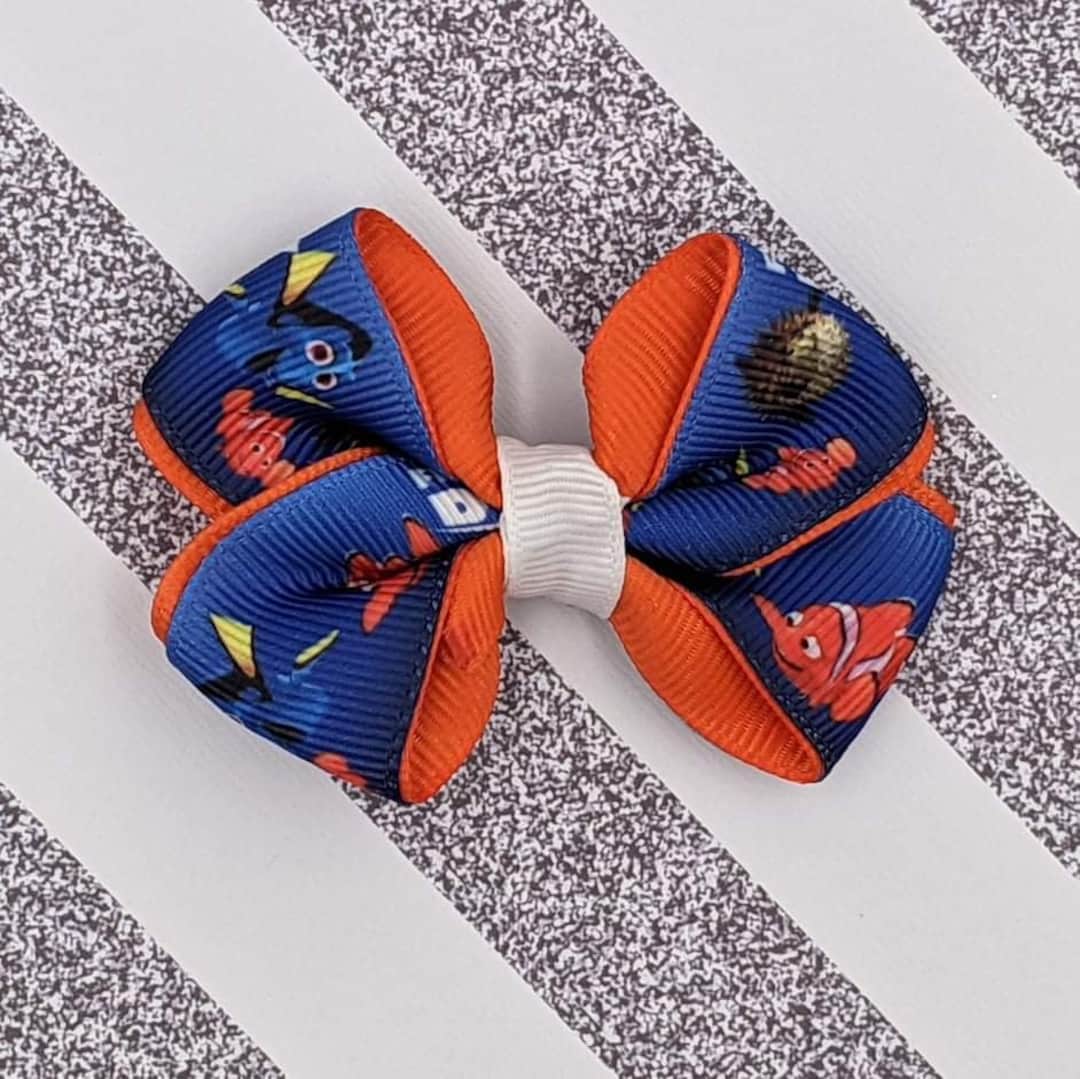 Finding Nemo Nemo Mini Hair Bow Nemo Birthday Disney Birthday Dory ...
