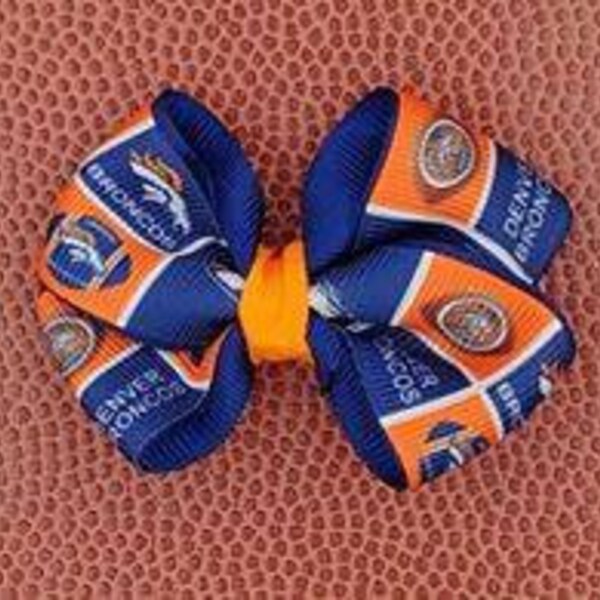 Broncos Hair Bow - Etsy