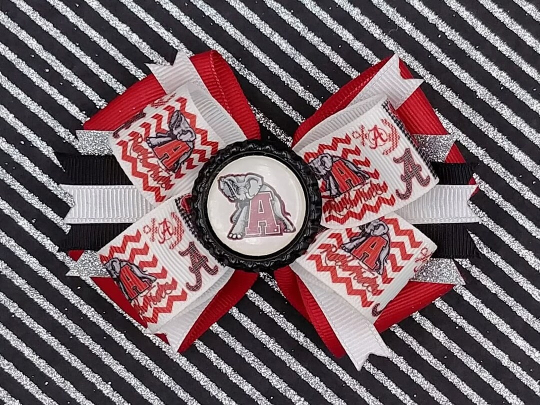 Alabama Roll Tide Hair Bow Roll Tide Crimson Tide Alabama Football - Etsy