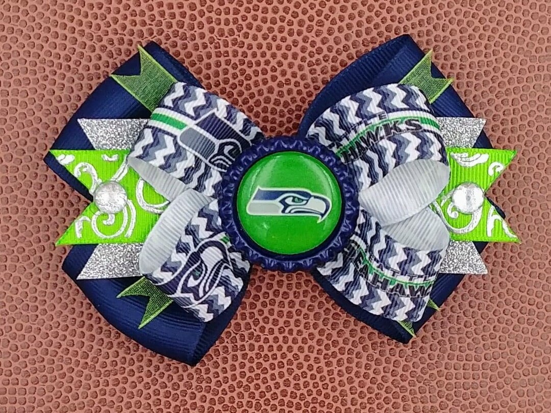 Seattle Seahawks Hair Bow Bring on the 12 Emerald City Seahawks Bow ...