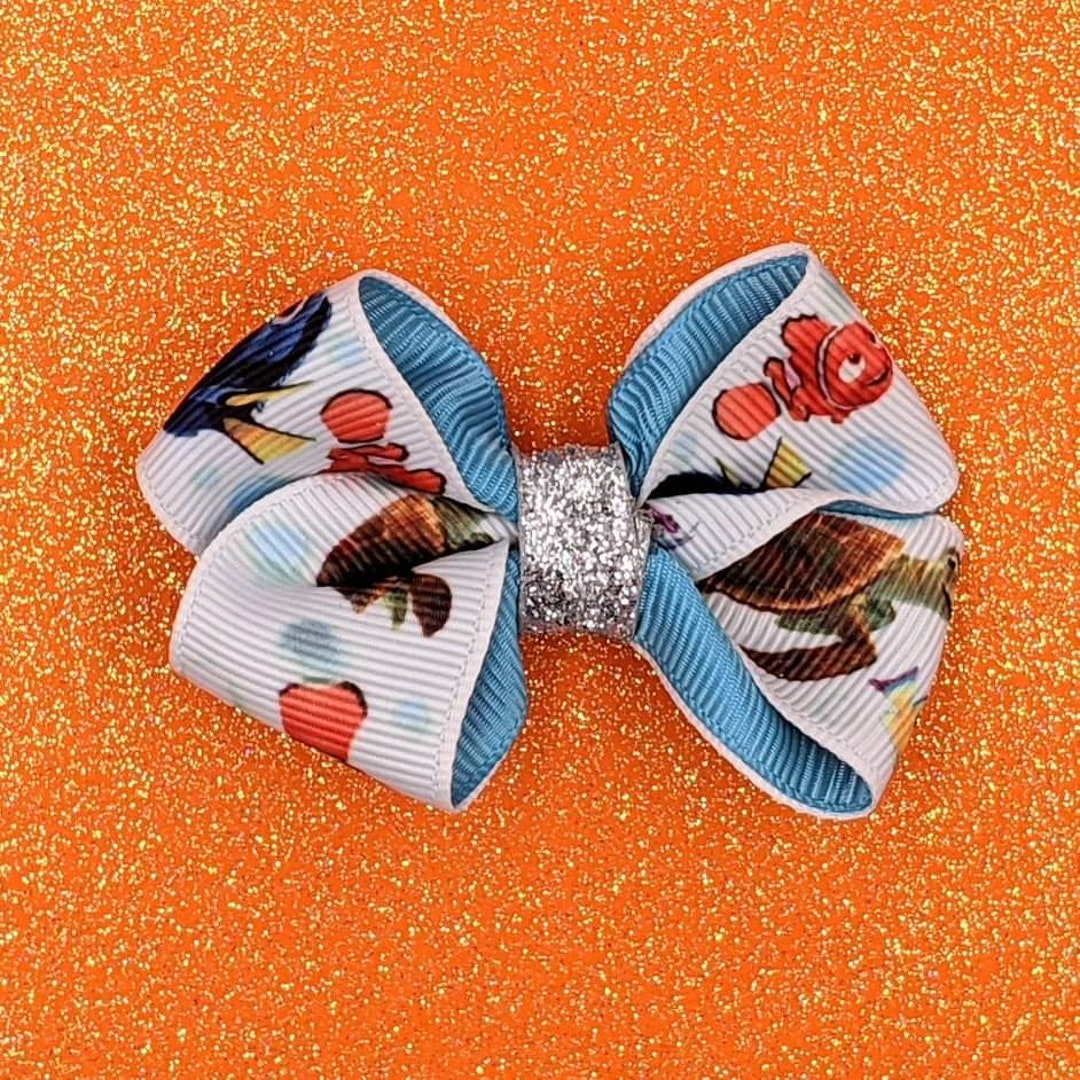 Finding Nemo Nemo Mini Hair Bow Nemo Birthday Disney Birthday Dory ...
