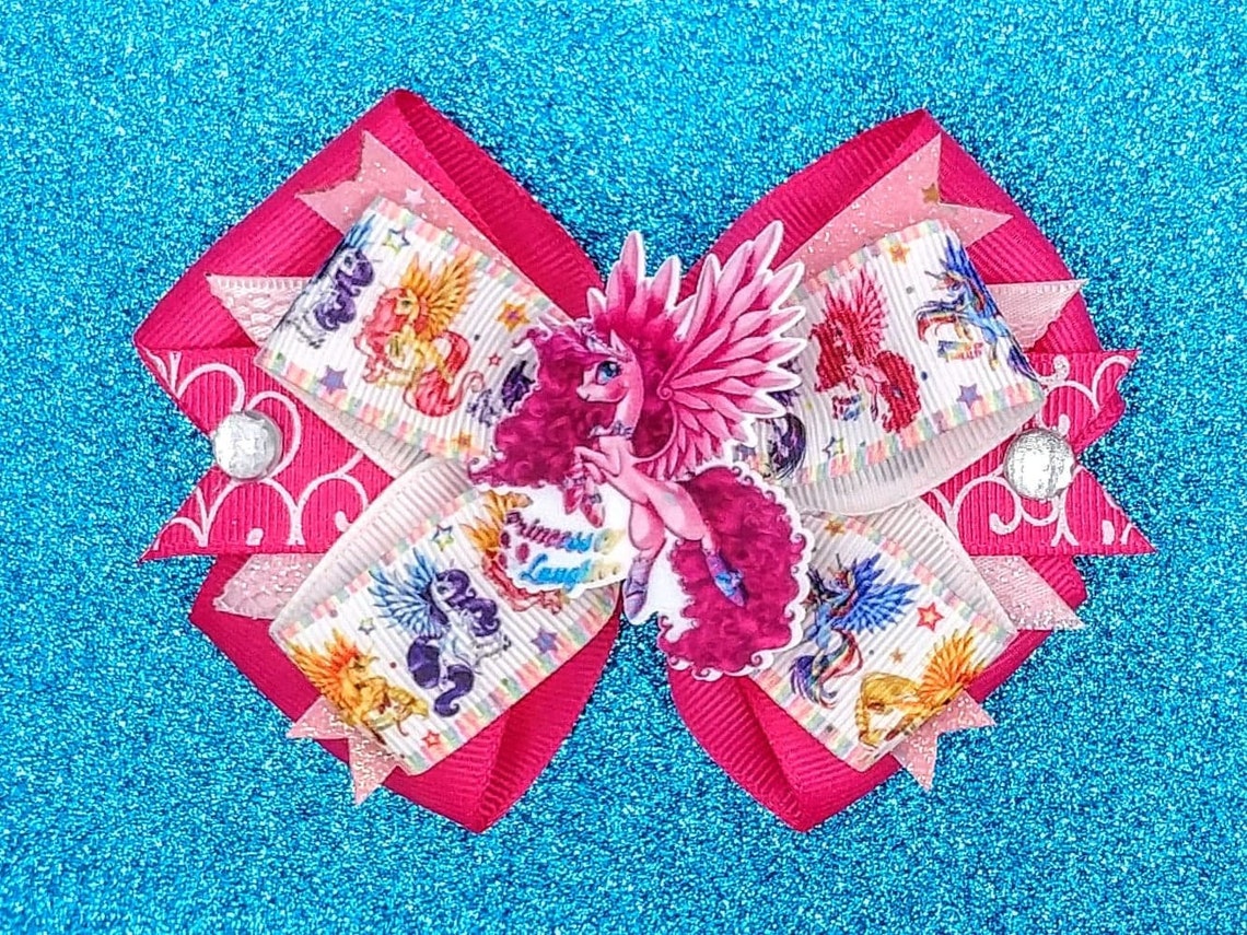 Pinkie Pie Bow My Little Pony Bow Princess of Laughter | Etsy