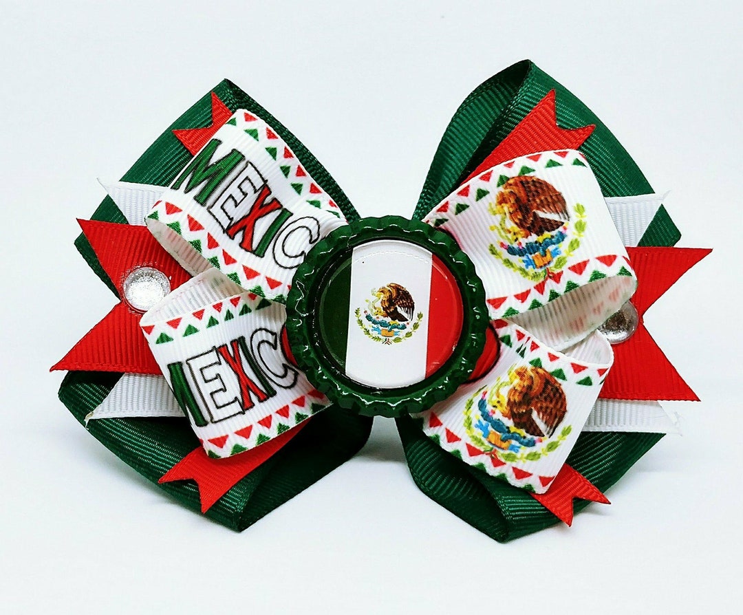 Mexico Hair Bow Mexico Bow Mexico Pride Mexico Mexico Girl - Etsy