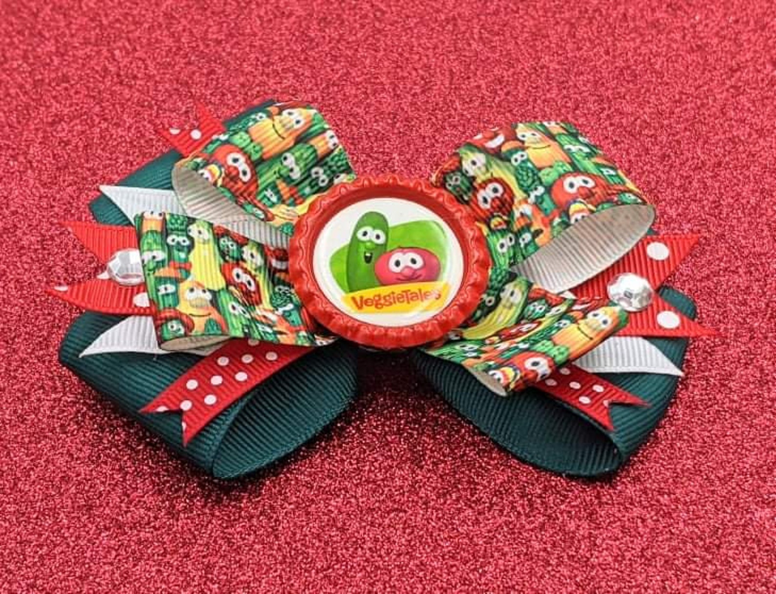 Veggie Tales Bow Veggie Tales Birthday Bob the Tomato | Etsy