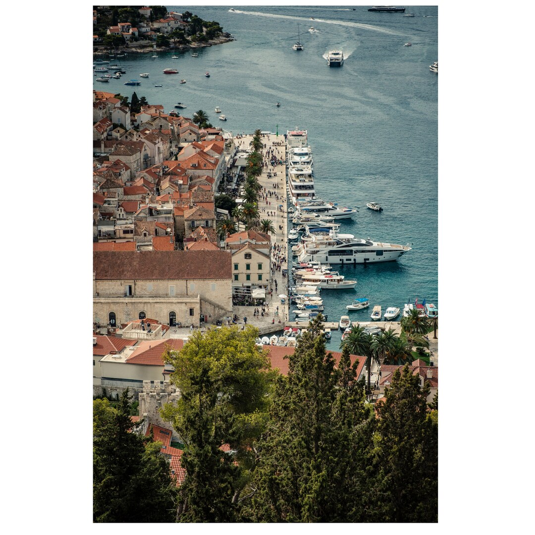 Bustling Hvar Port, Hvar Island, Dalmation Coast, Croatia, Travel ...