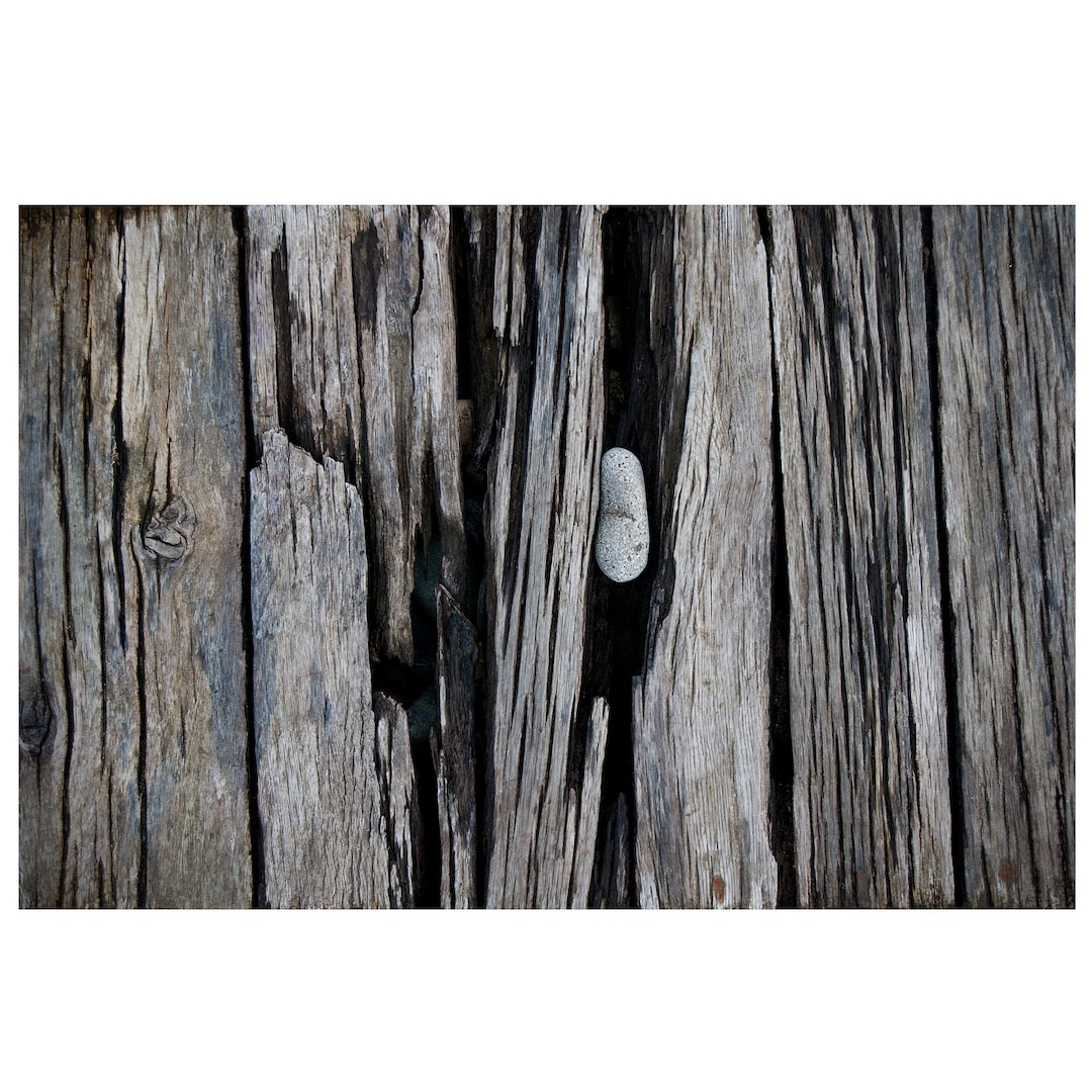 Pebble With Weathered Wood, Fine Art Print, Nature, Landscape ...