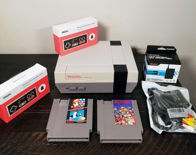 Nintendo Entertainment System NES Console With 2 New Wireless ...