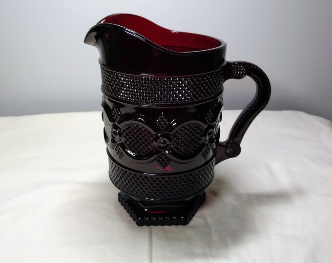 Vintage Avon Cape Cod Ruby Red Pitcher - Etsy