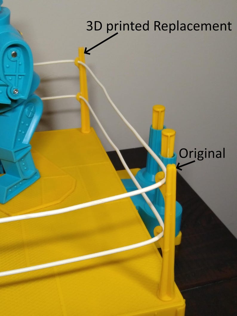 3D Printed Replacement Ring Corner Posts for 1960's Rock 'em Sock 'em ...