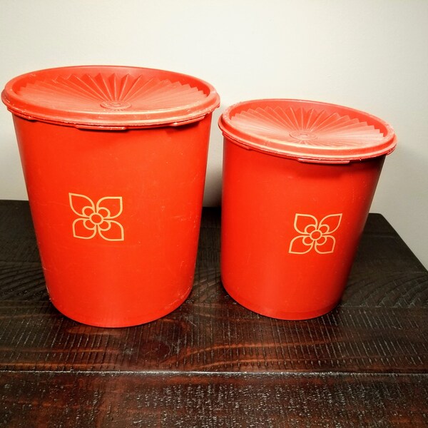 Vintage Tupperware Canisters - Etsy