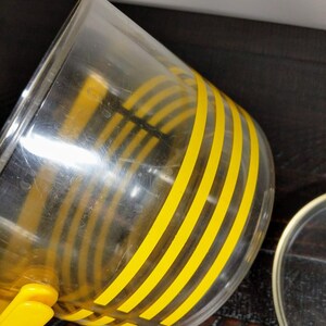 Ingrid Acrylic Yellow Stripe Ice Bucket, Vintage Ice Bucket With Lid - Etsy