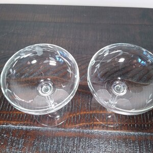 Princess House Heritage Coupe Champagne Glasses, Pair of Crystal ...