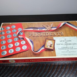 1965 Meet the Presidents Board Game, Selchow and Righter, Quiz Game for ...