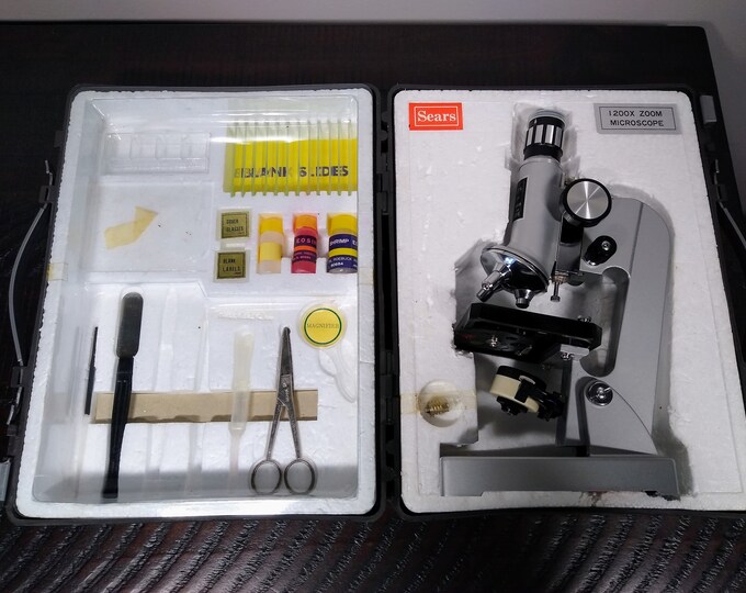 1959 Sears 1200X Zoom Microscope Set With Original Case - 980 - Etsy