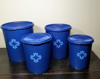 Tupperware Canisters Blue - Etsy