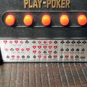 Vintage Play Poker, Fully Automatic, Battery Operated Mini Poker ...