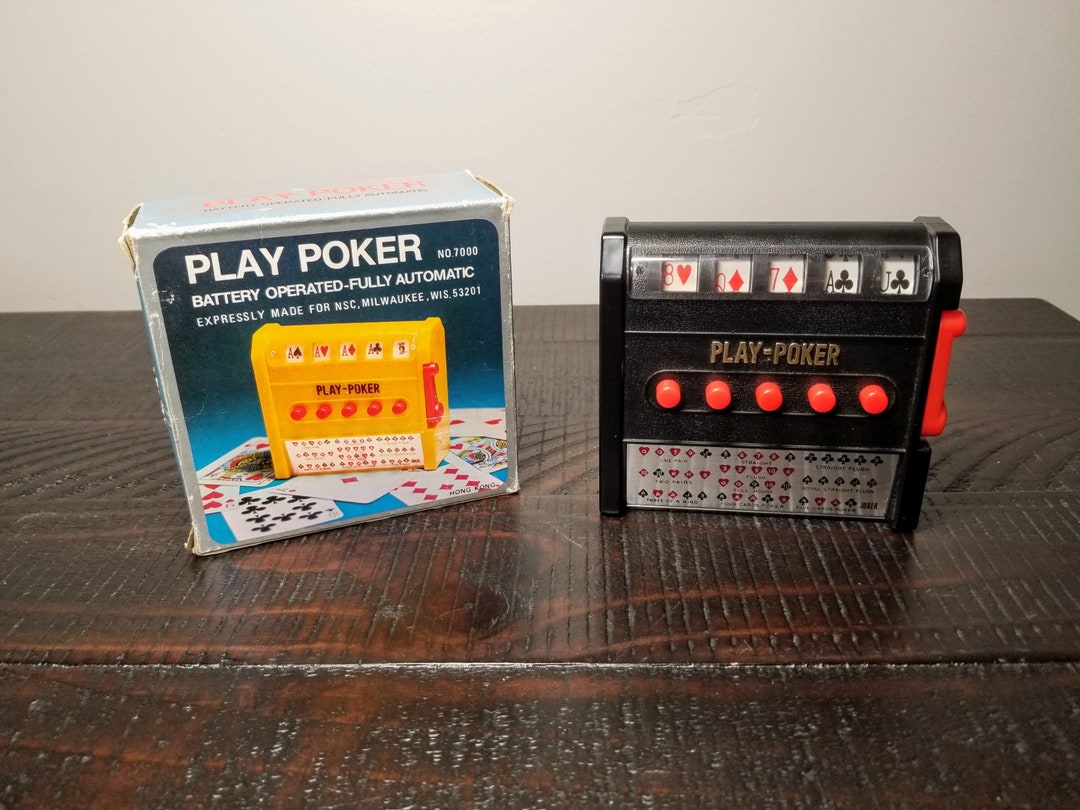 Vintage Play Poker, Fully Automatic, Battery Operated Mini Poker ...