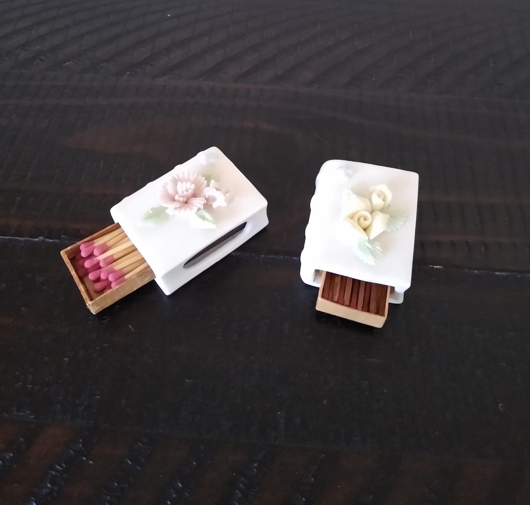 Ardalt Porcelain Matchbox Holders, Vintage Book Matchbox Holders, Made ...