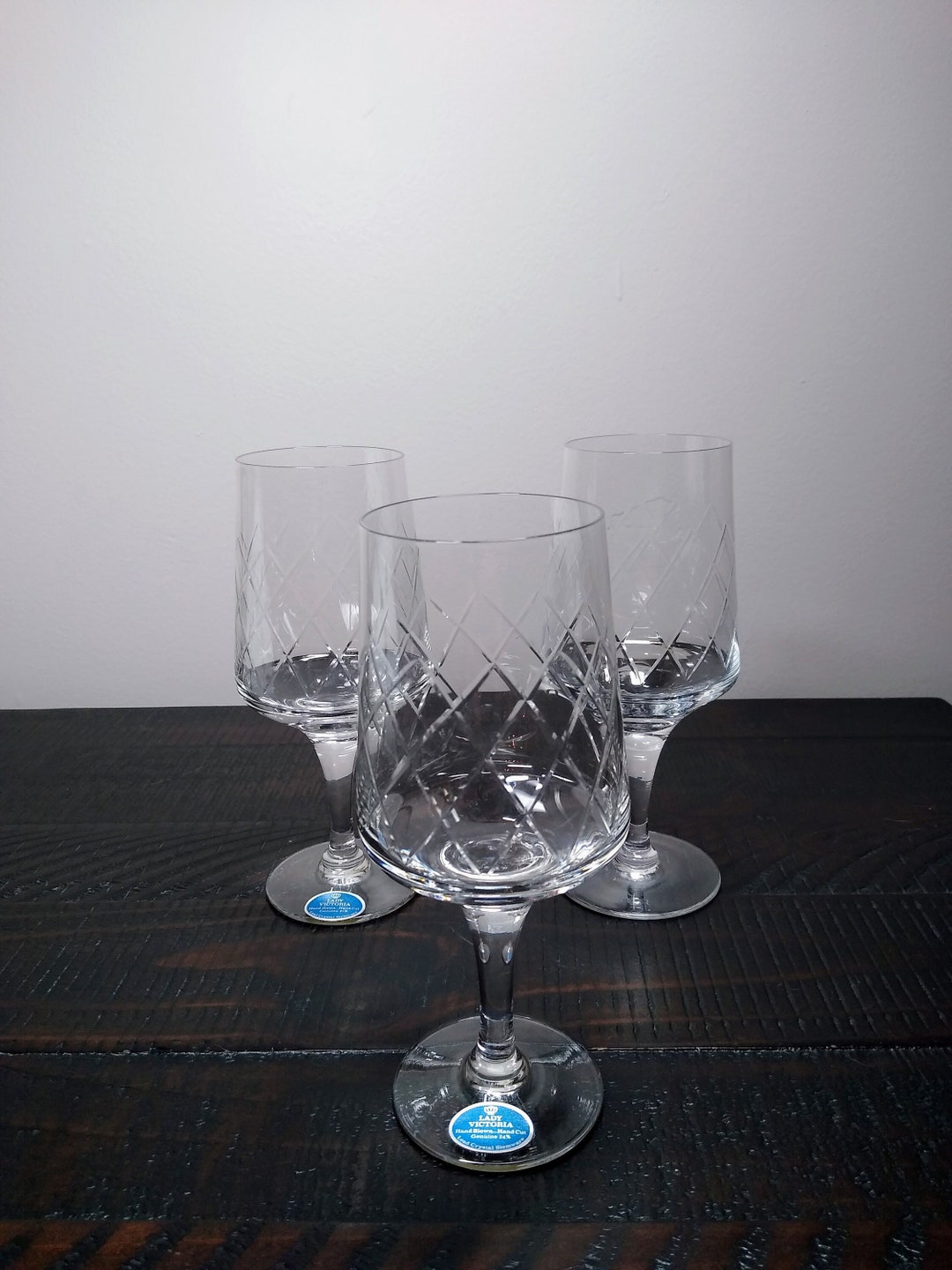 Easterling Lady Victoria Lead Crystal Water Goblets, 24% Lead Crystal ...