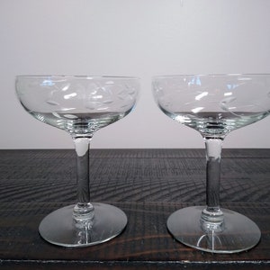 Princess House Heritage Coupe Champagne Glasses, Pair of Crystal ...