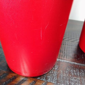 Tupperware Red Canister Set With Tulip Quilt Design, Set of 4 Servalier ...
