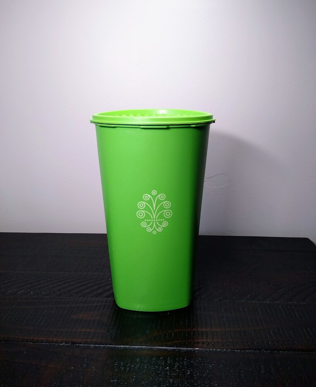 Tall Tupperware Servalier Canister, Vintage Apple Green Tupperware ...