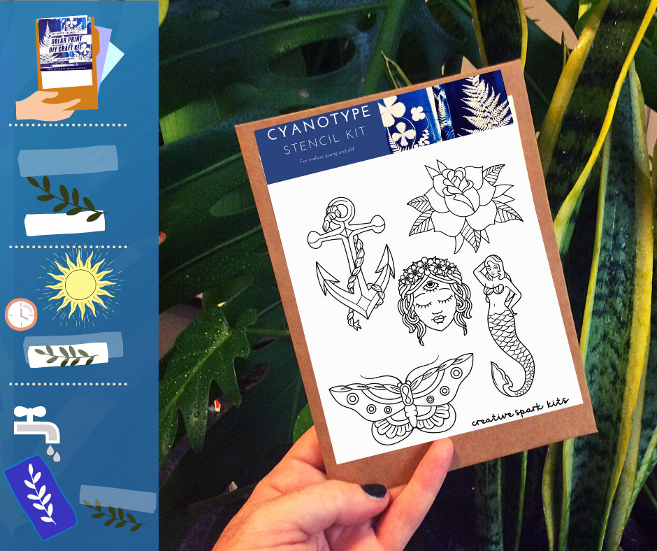 Cyanotype Kit Tattoo Flash Stencil Cyanotype Stencils - Etsy