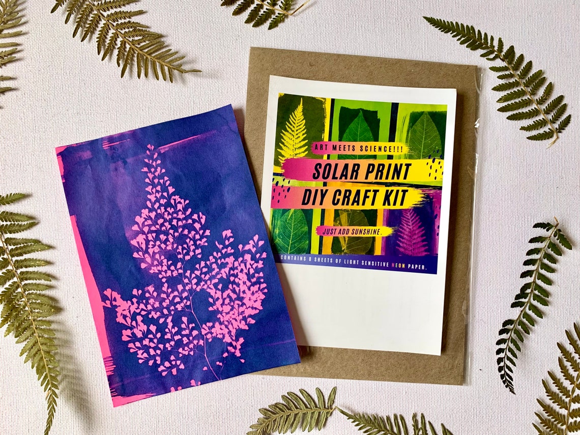 Sun Print Paper Craft Sun Print Paper Neon Kit Sun | Etsy